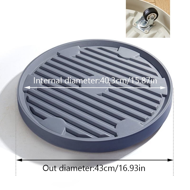 Removable Flower Pot Tray With Wheels Round Movable Planter Dolly ...
