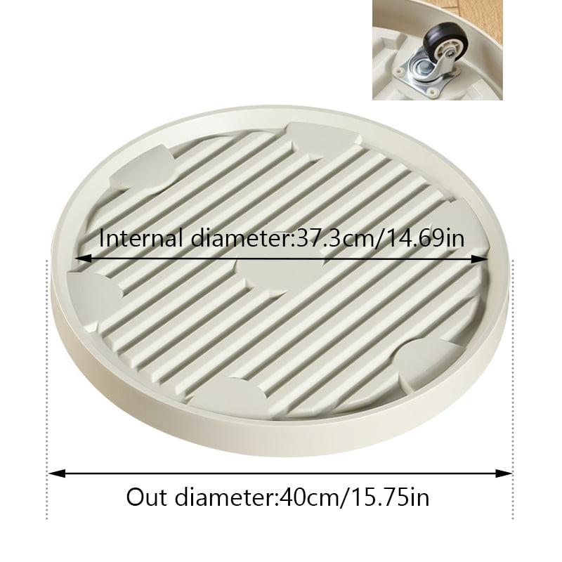 Removable Flower Pot Tray With Wheels Round Movable Planter Dolly ...