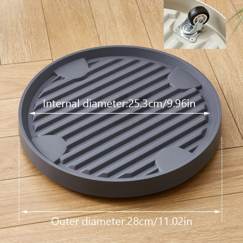 Removable Flower Pot Tray With Wheels Round Movable Planter Dolly ...