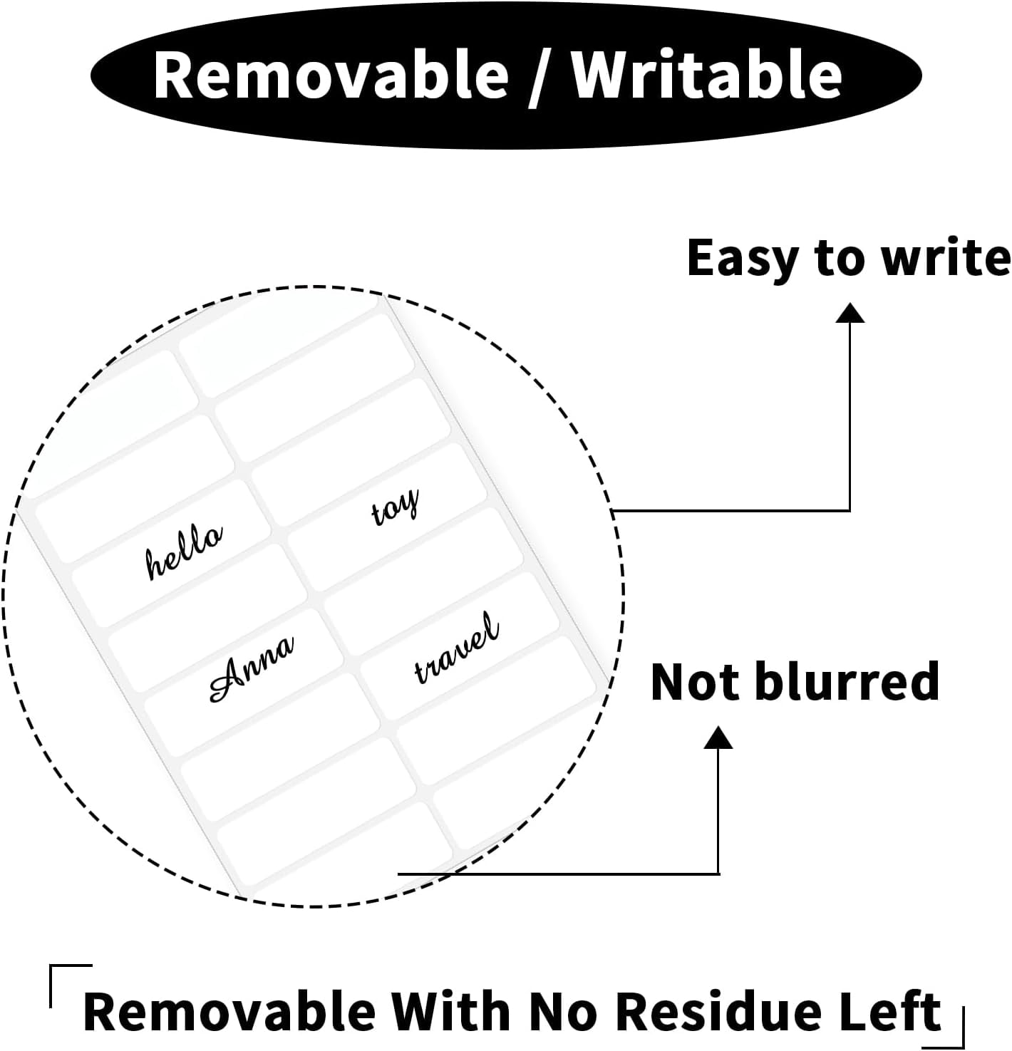 Removable Freezer Labels, Blank Freezer Labels For Food Containers, 1X3 ...