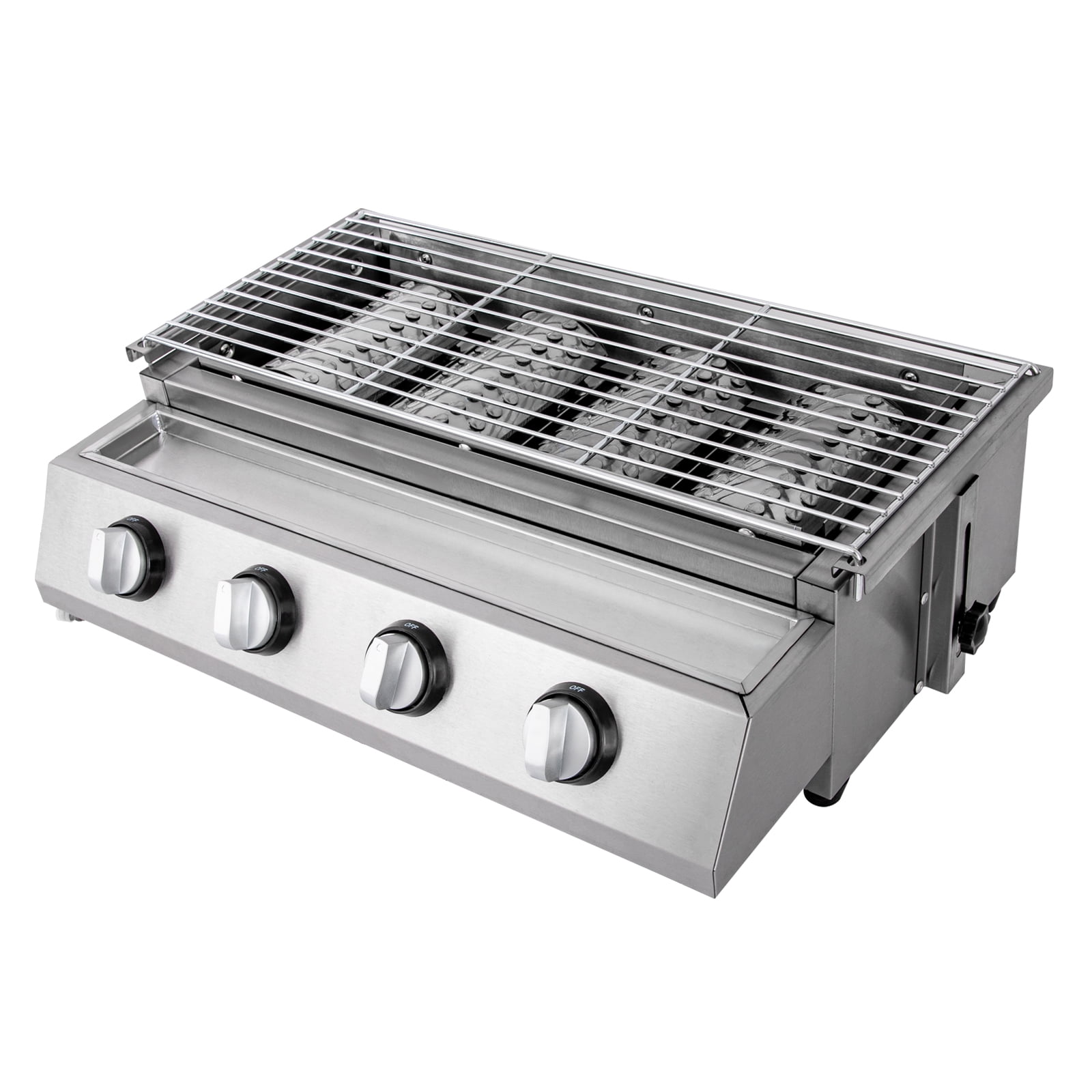 Removable Gas Roasting Dish Gas Grill 4 Burners Stainless Steel BBQ ...