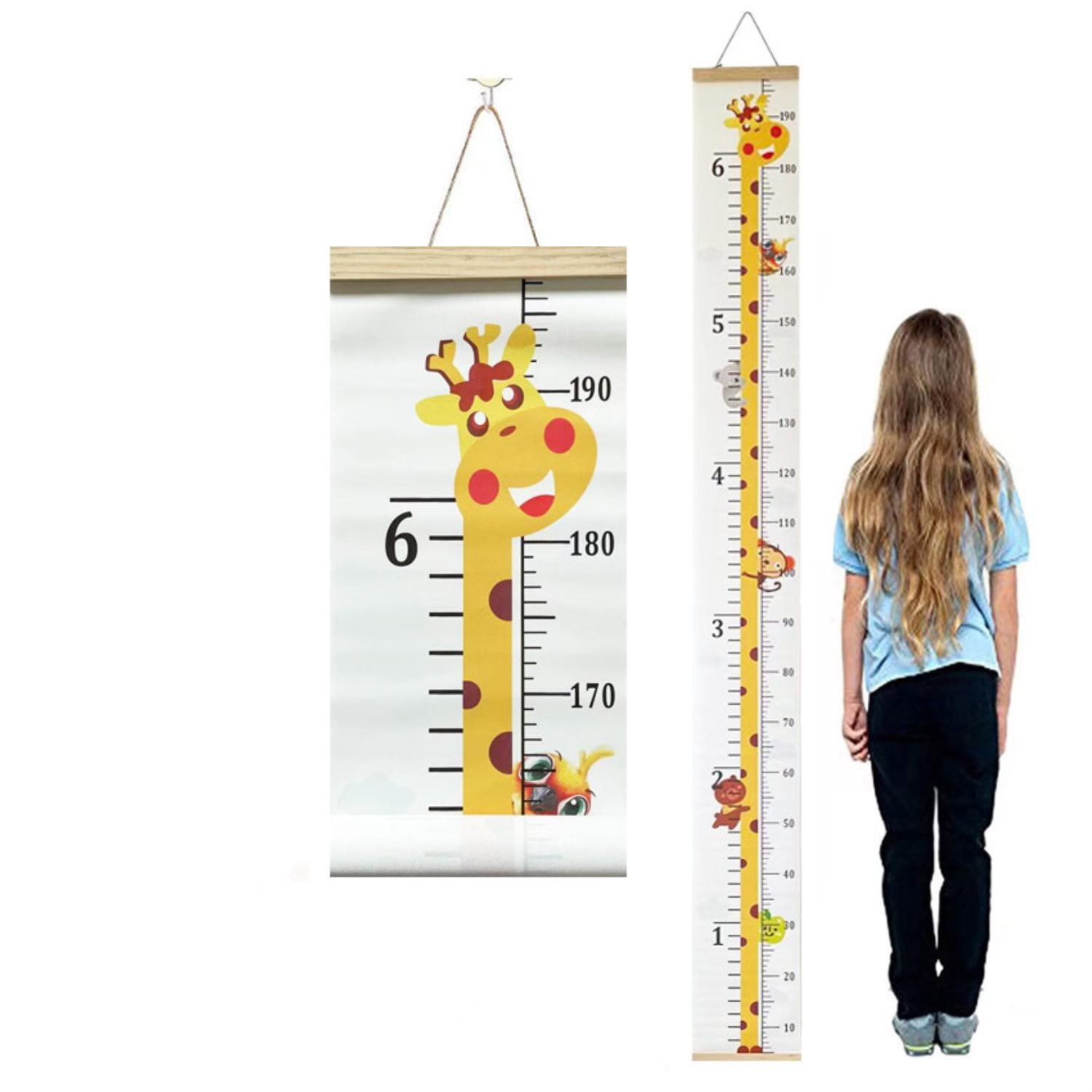 Removable Height Chart for Kids,Animal Hanging Measuring Chart Ruler ...