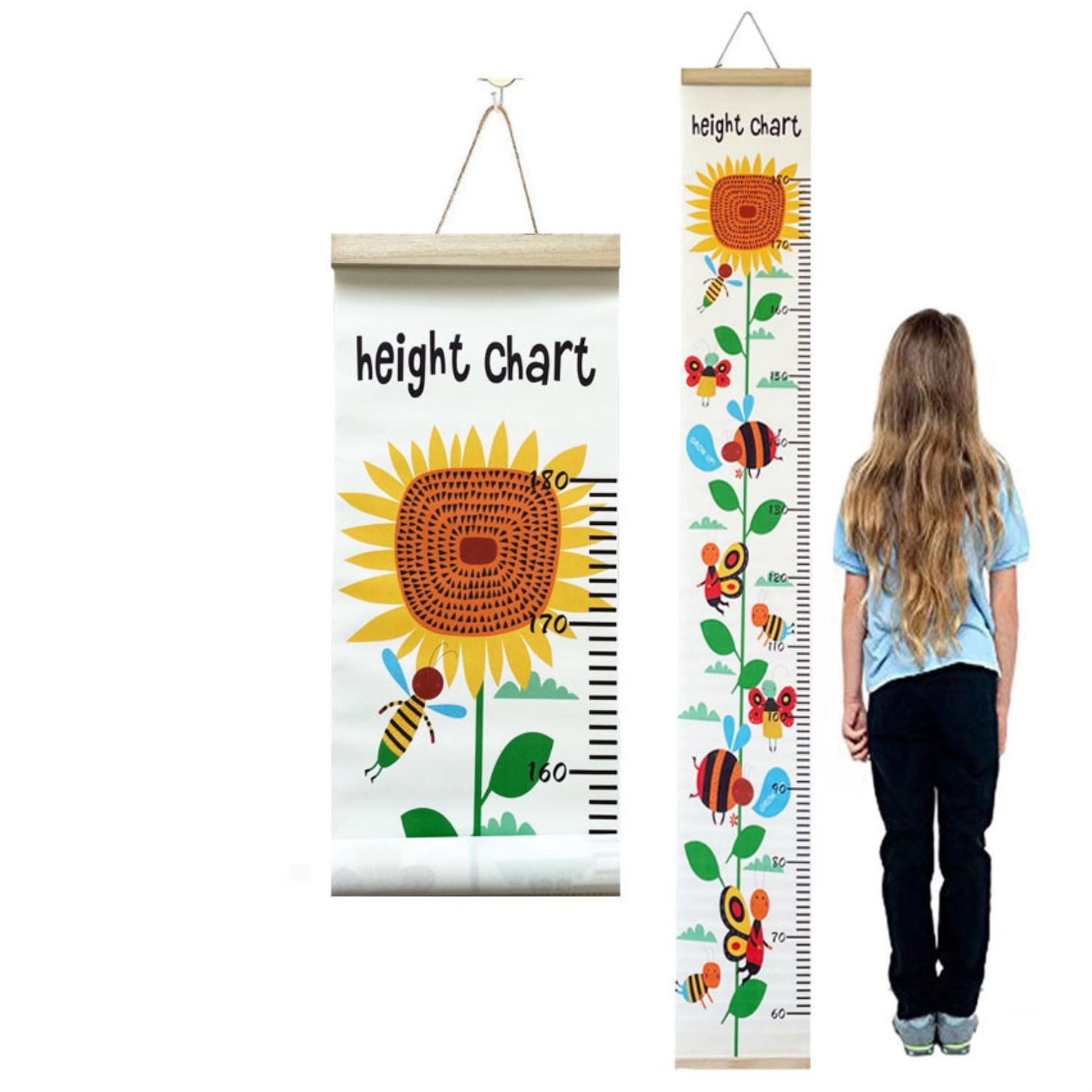 Removable Height Chart for Kids,Animal Hanging Measuring Chart Ruler ...