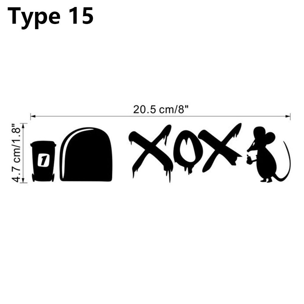 Removable Home Decoration Stairs Mural Black Mice Pattern DIY Skirting ...