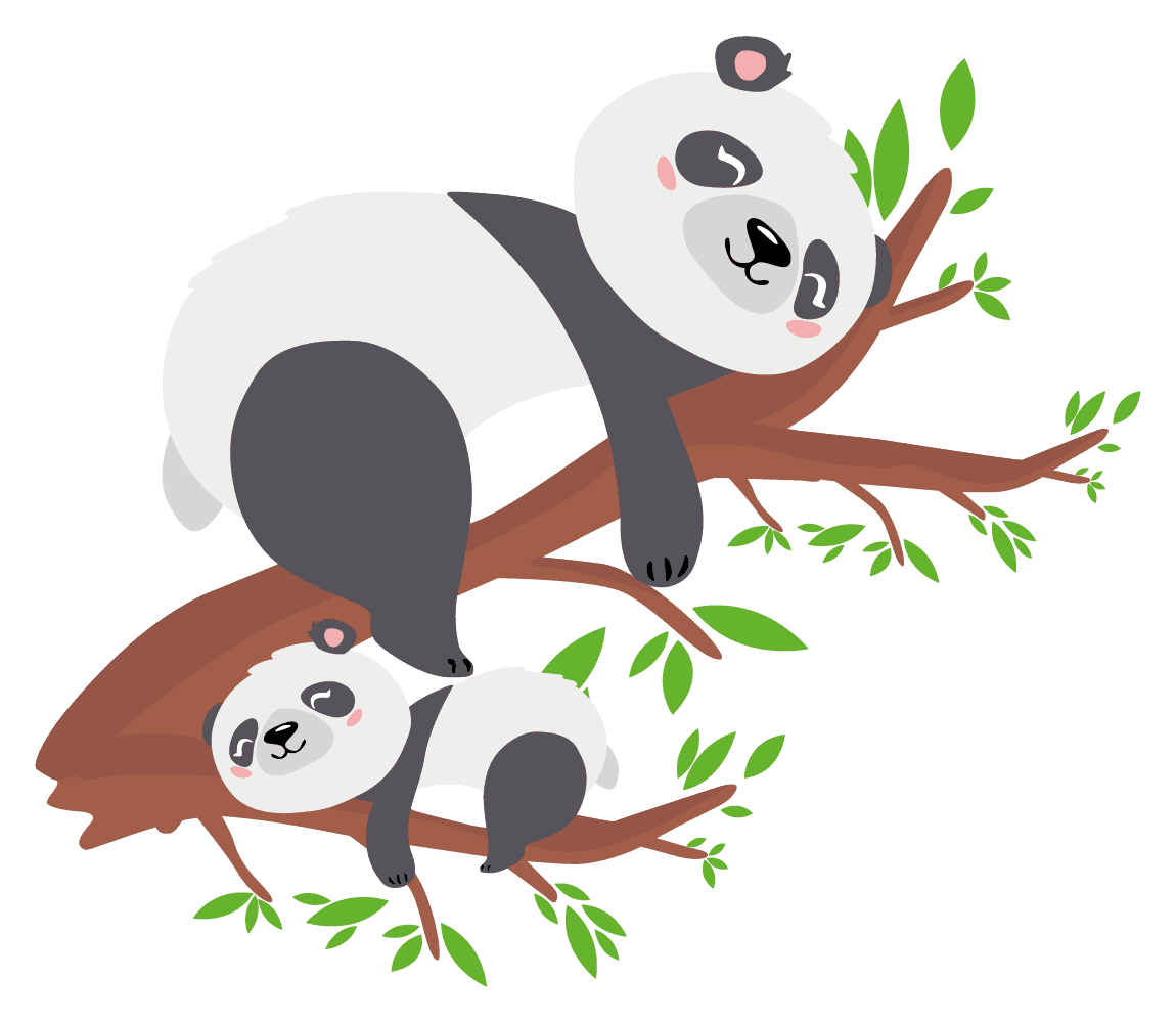 Removable Home Living Room 20" x 23" Multicolored Vinyl Giant Panda ...