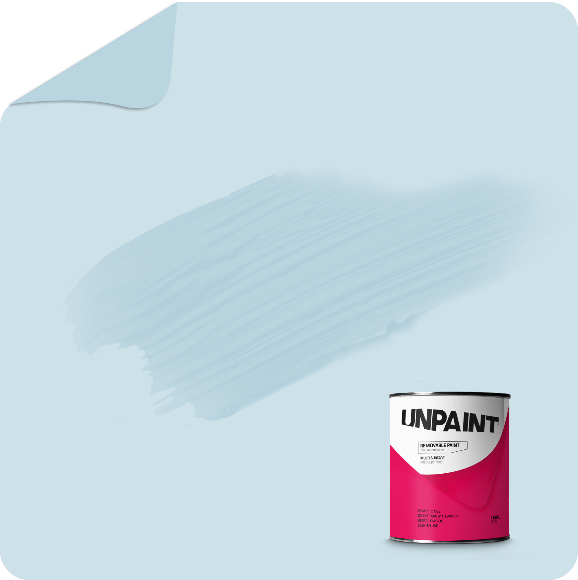 Unpaint Removable Paint Interior Matte Blue Current Ocean Biodegradable ...
