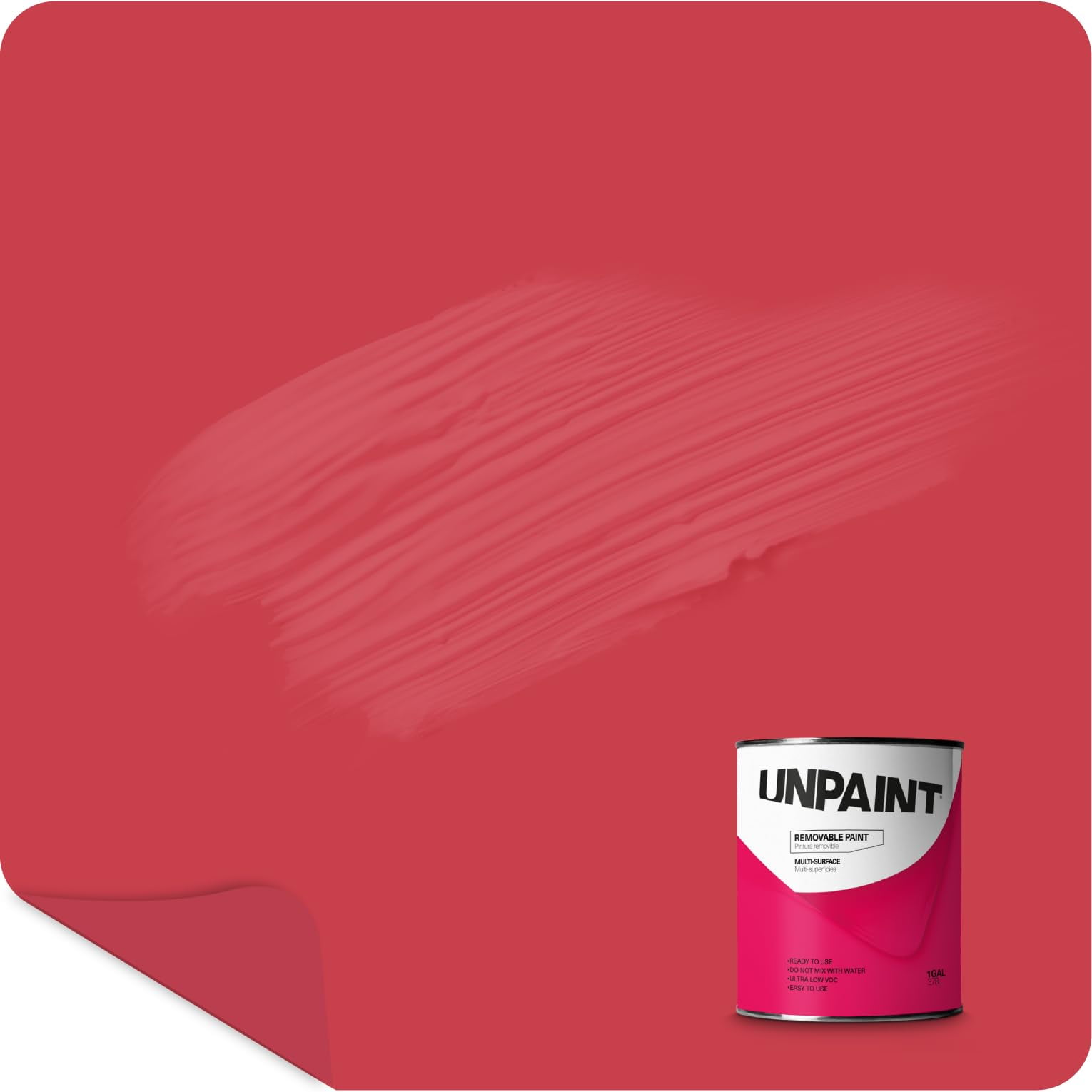 Unpaint Removable Paint Interior Matte Red Fuchsia Rose Biodegradable 1 ...