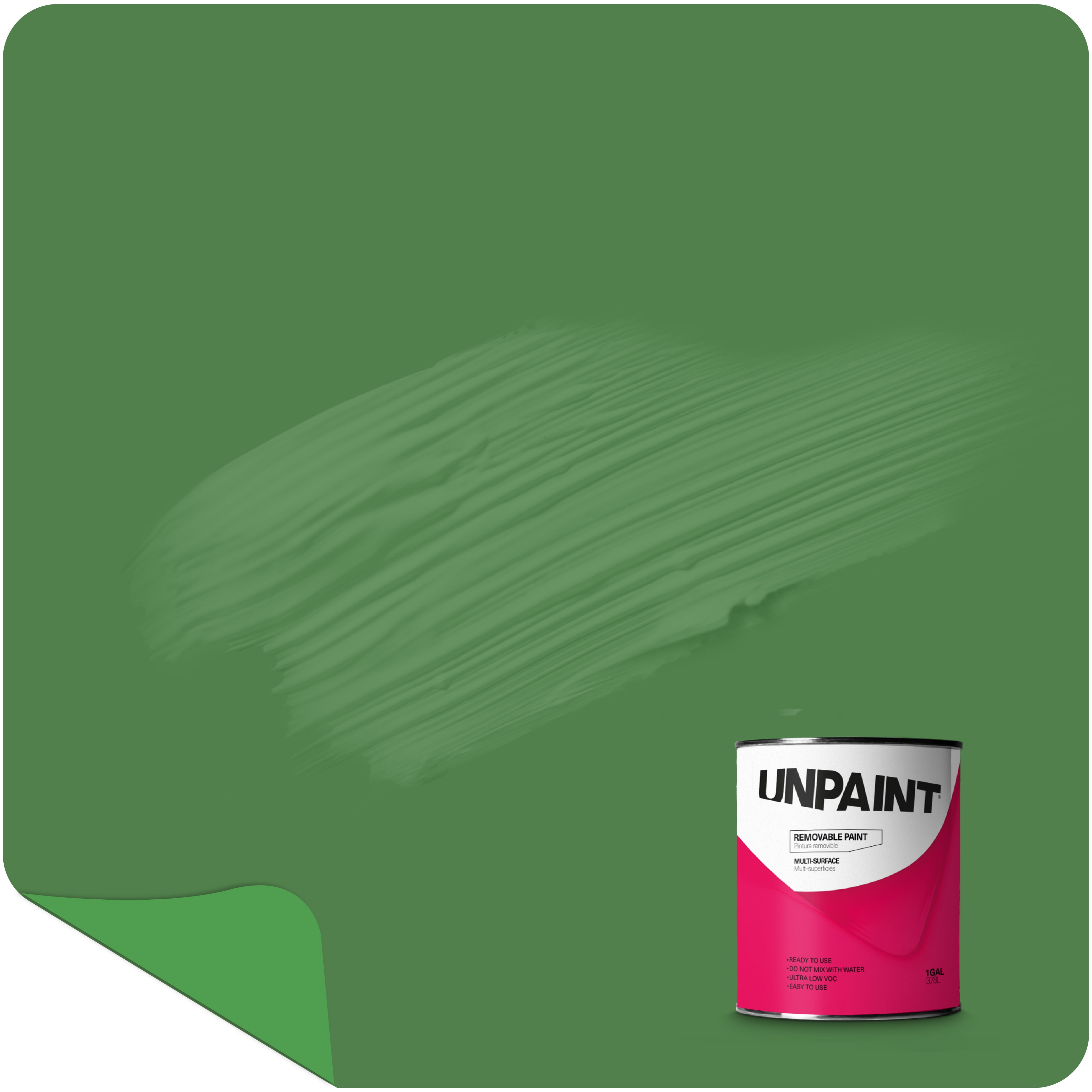 Unpaint Removable Paint Interior Matte Green Jade Breeze Biodegradable ...