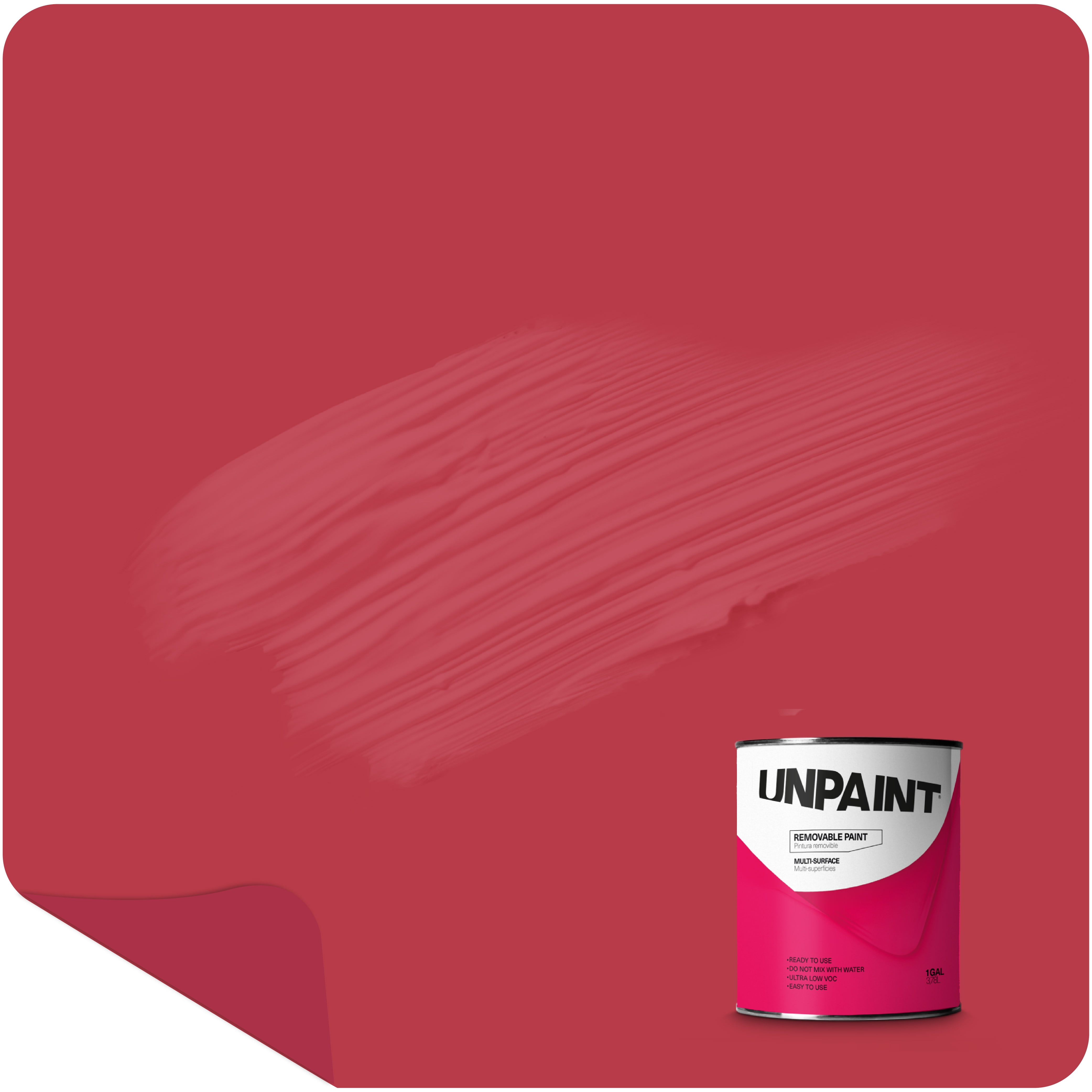 Unpaint Removable Paint Interior Matte Red Magenta Cherry Biodegradable ...