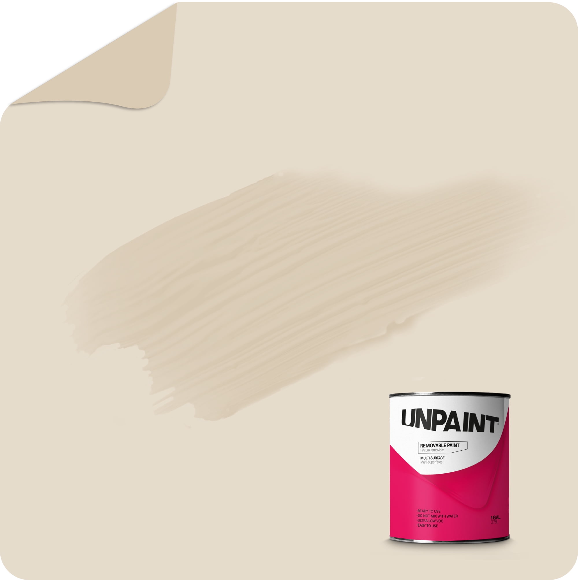 Unpaint Removable Paint Interior Matte Beige Maple Wheat Biodegradable ...