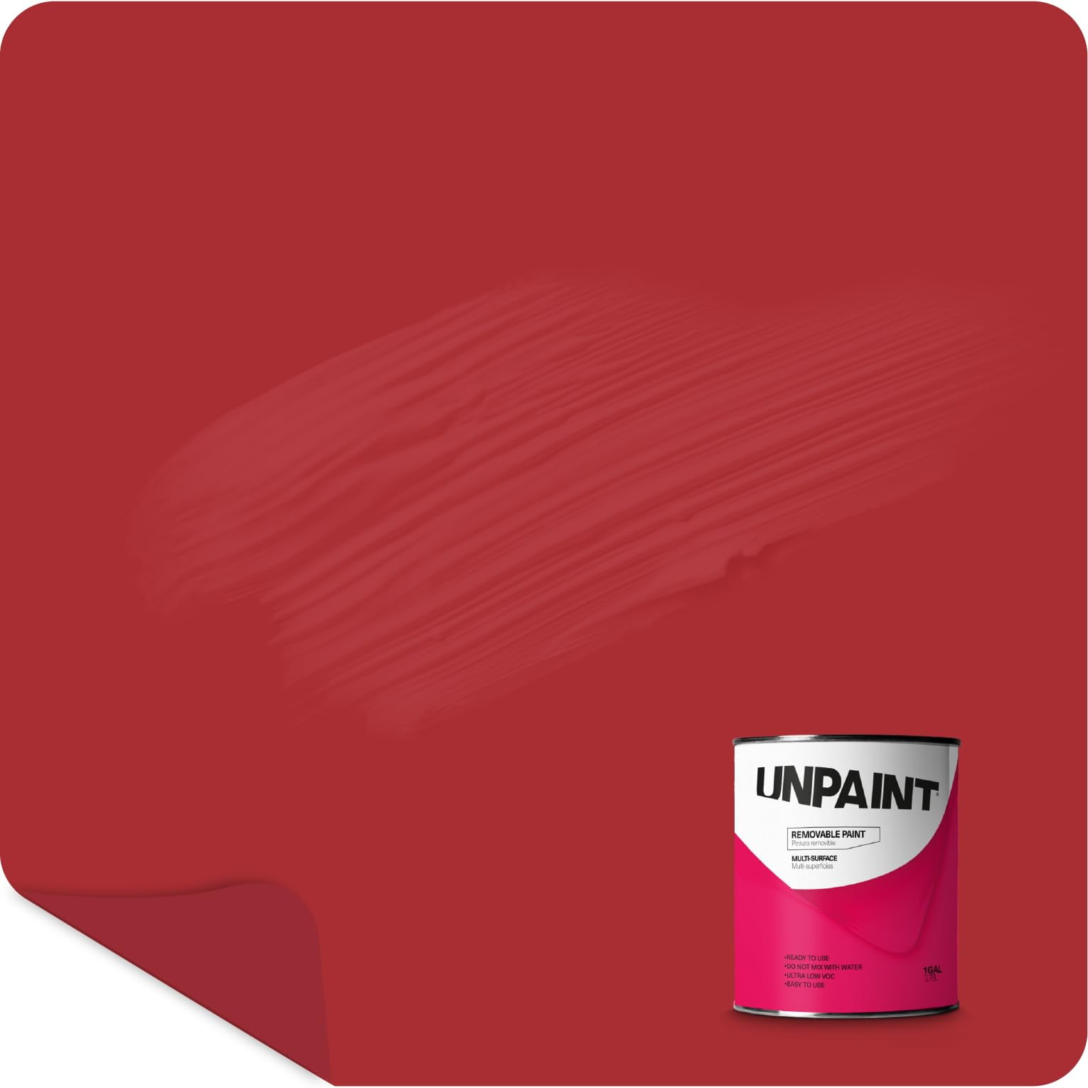 Unpaint Removable Paint Interior Matte Red Royal Carmine Biodegradable ...