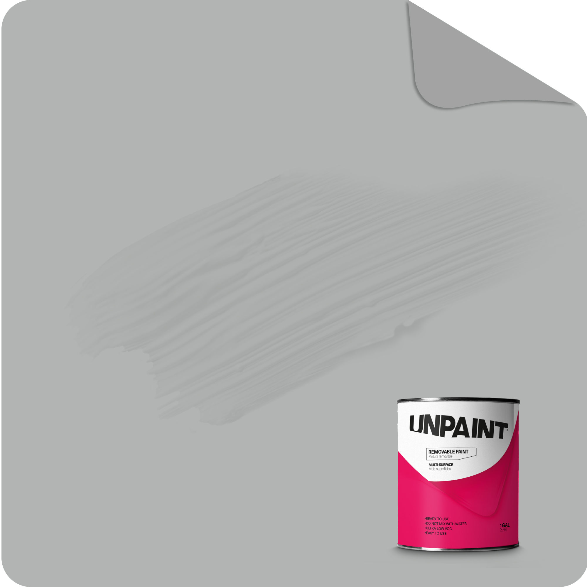 Unpaint Removable Paint Interior Matte Gray Smoke Shell Biodegradable 1 ...