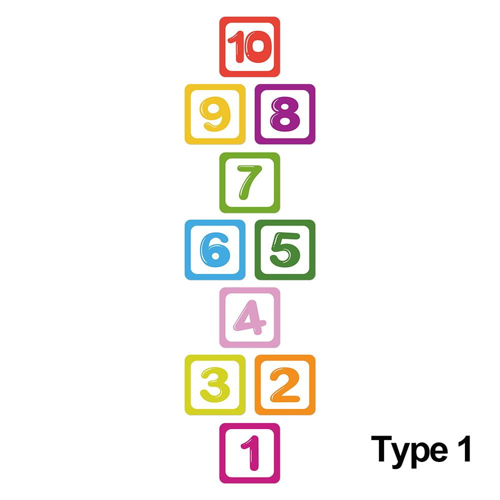 Removable Kindergarten Ornament Nursery Decals Cartoon Number Grids ...