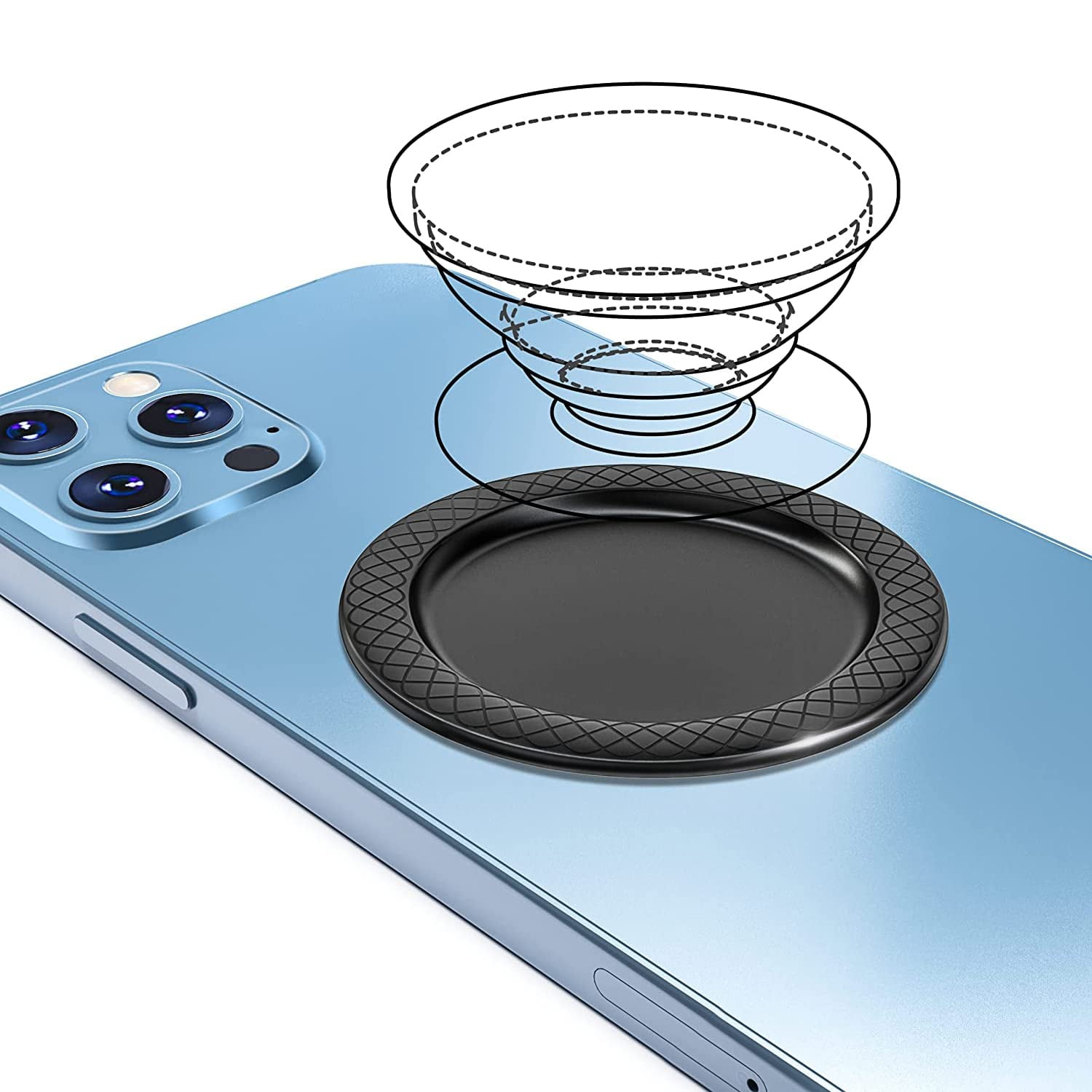 Removable Magnetic Disk Base Compatible with Magsafe Wireless Charge ...