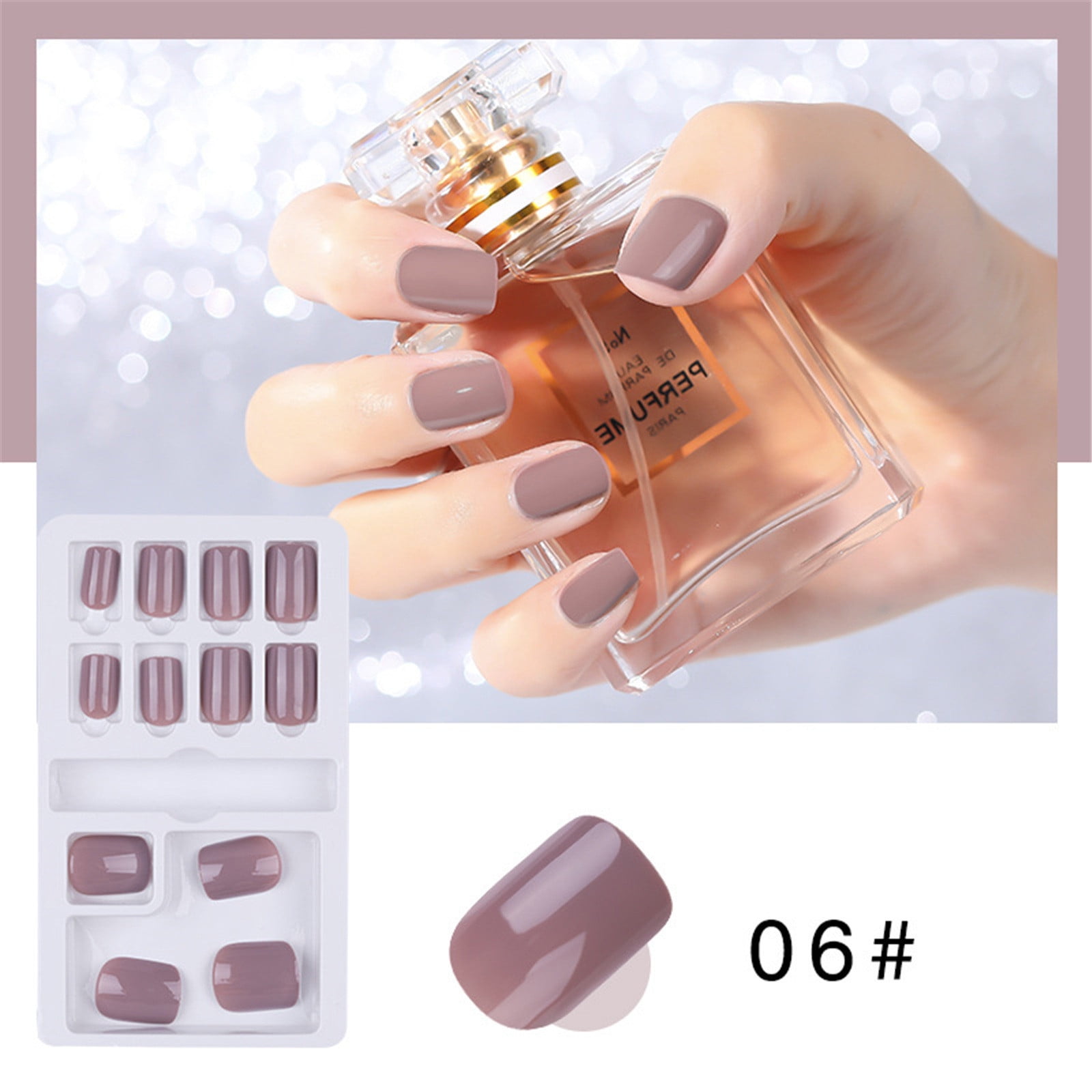 Removable Manicure Kit Fake Nails Can Be Worn By Wearing Single Color ...
