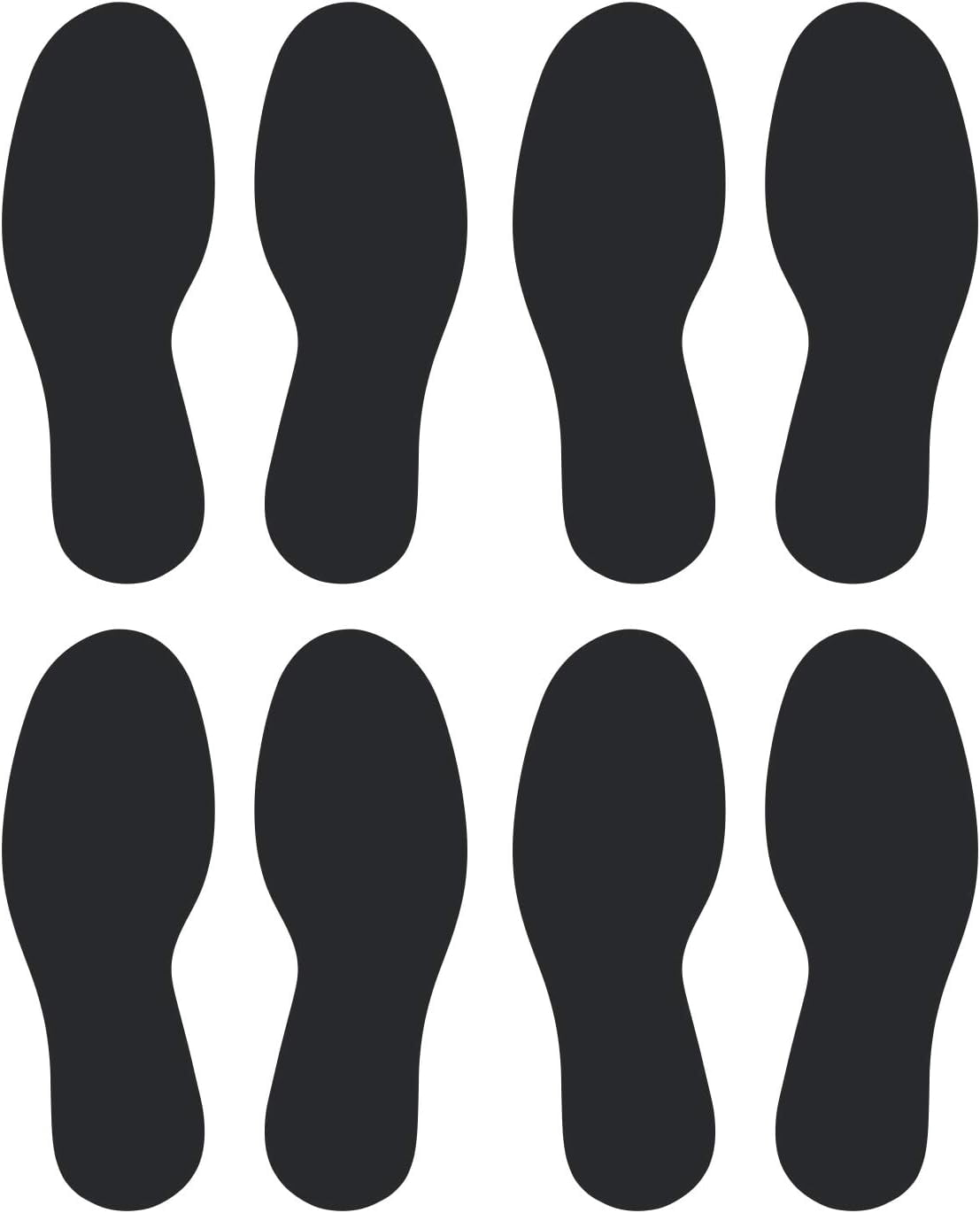 Removable Matte Finish Black 10.5 Inch Large Footprint Decal Vinyl ...