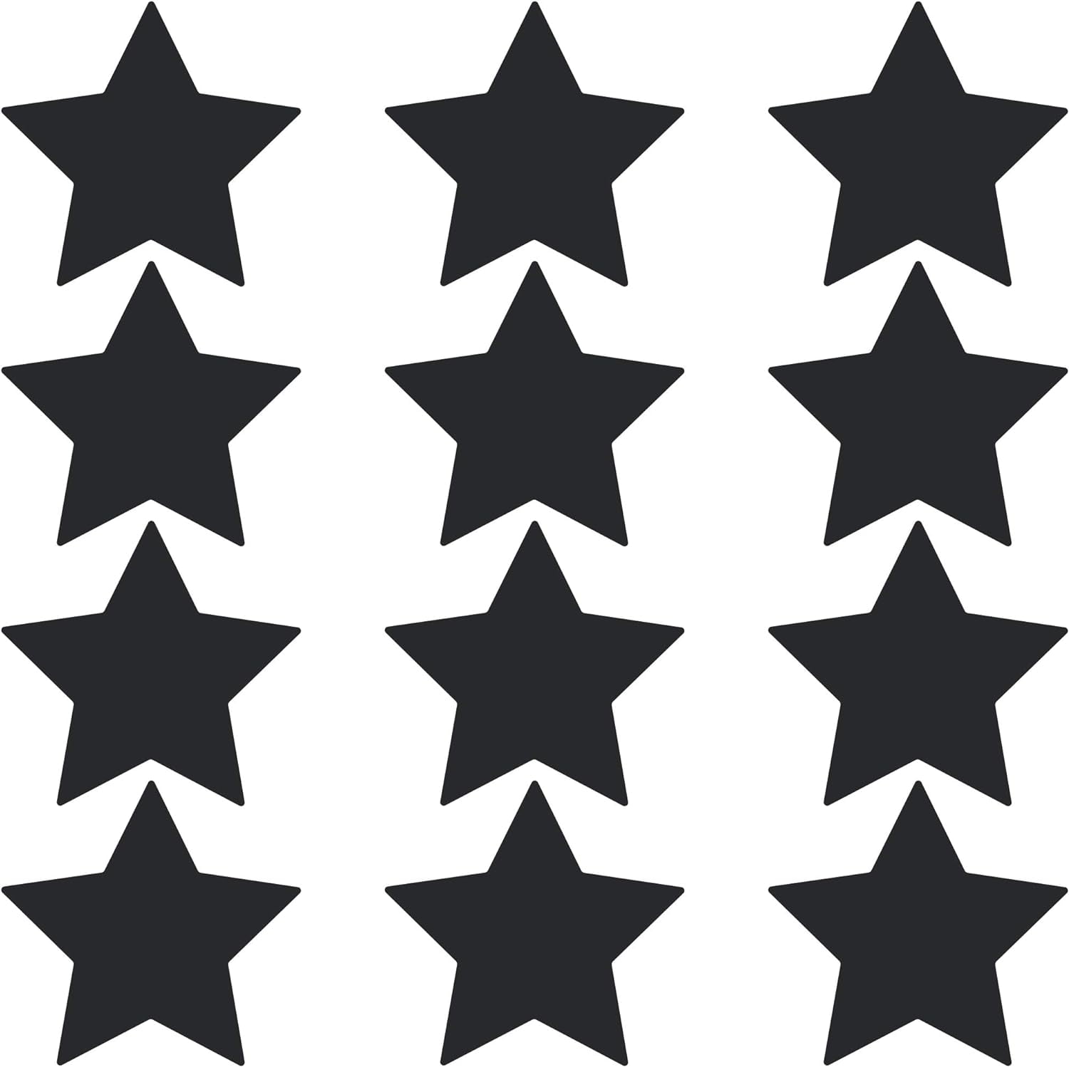 Removable Matte Finish Black 4 Inch Star Decal Stickers | Great for ...