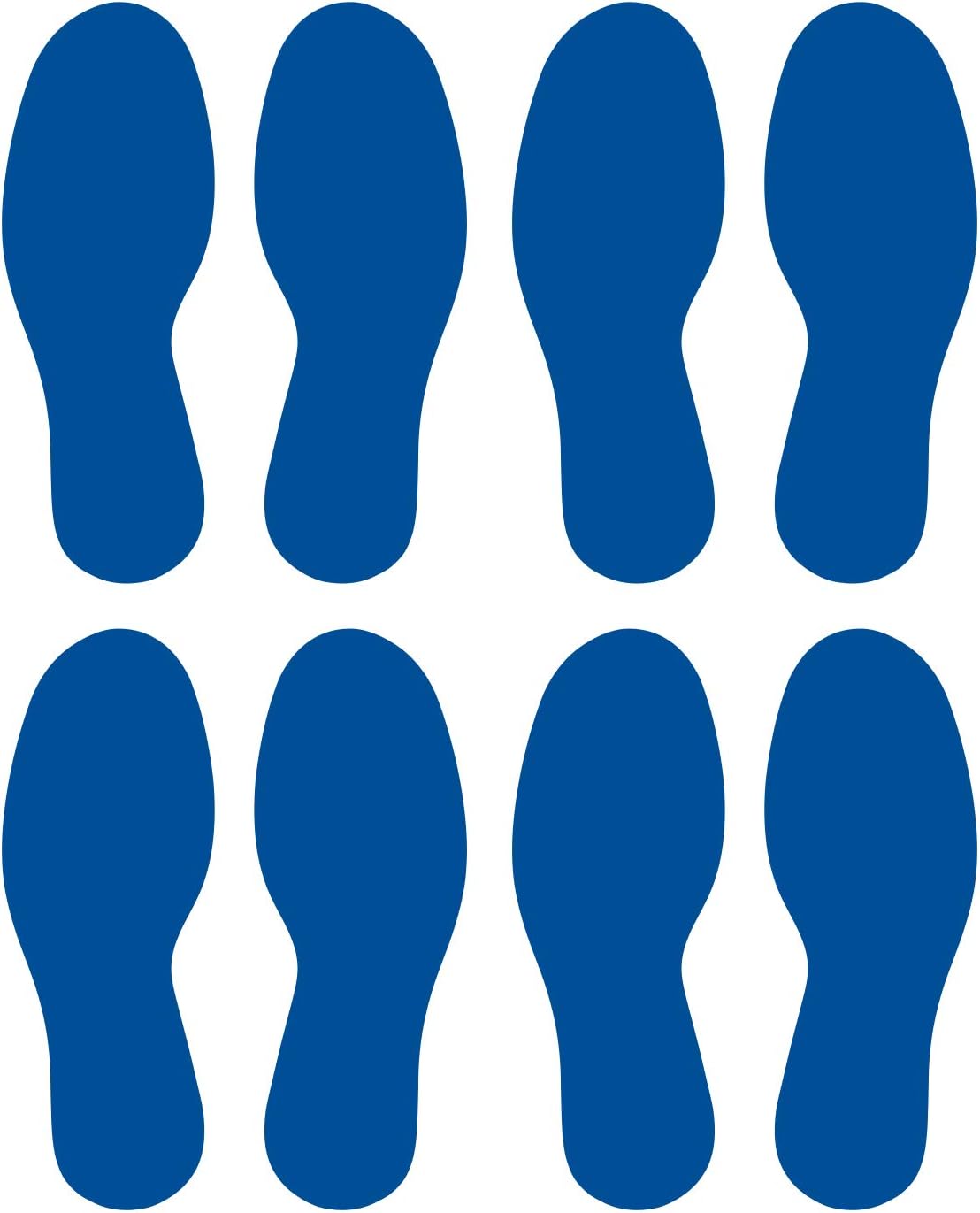 Removable Matte Finish Blue 10.5 Inch Large Footprint Decal Vinyl ...