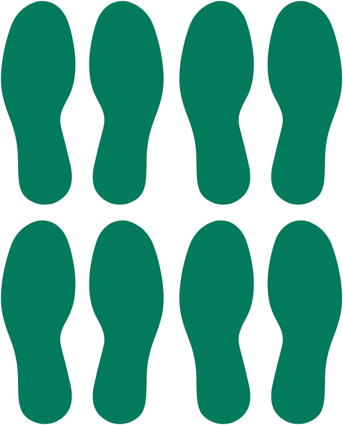 Removable Matte Finish Green 10.5 Inch Large Footprint Decal Vinyl ...