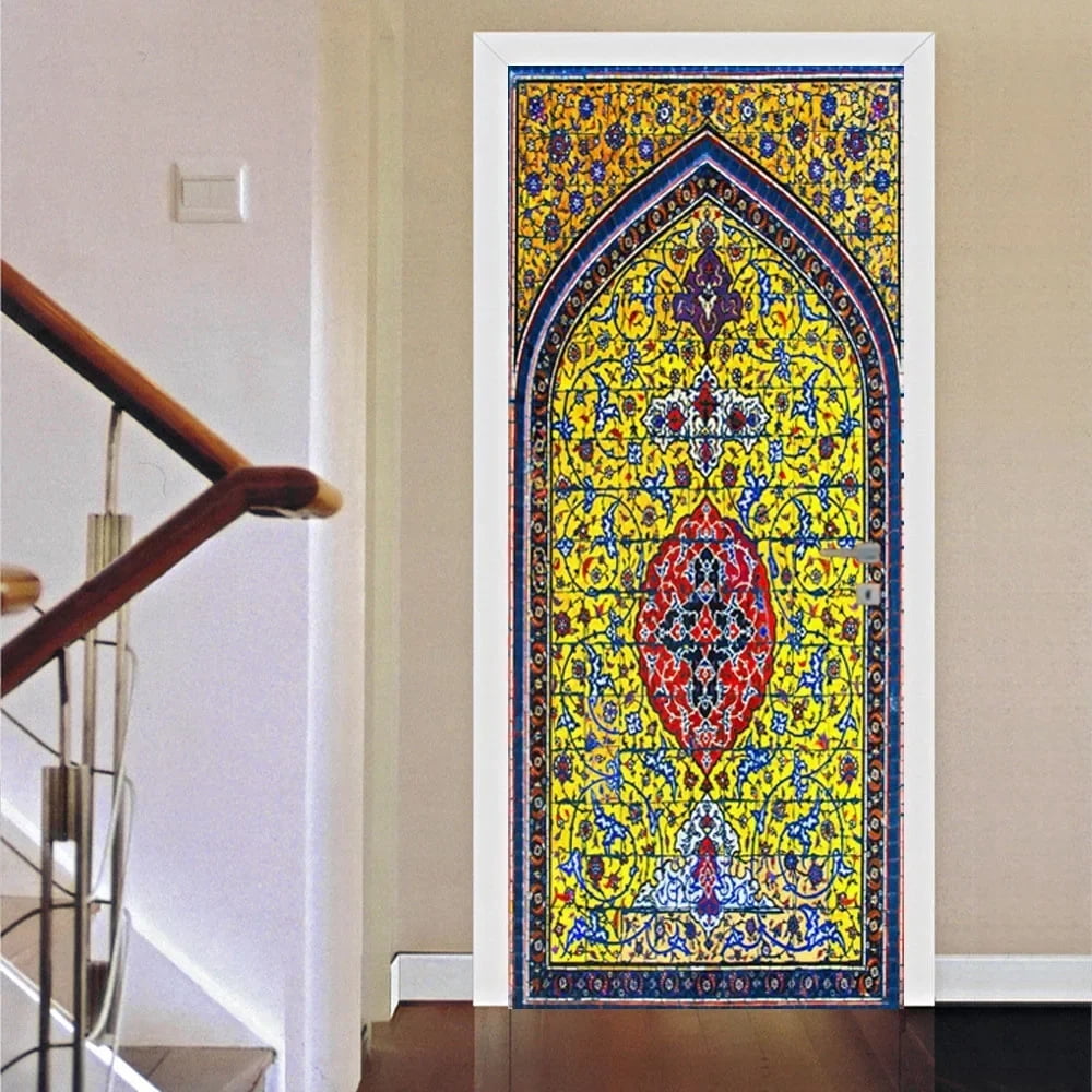 Removable Muslim Arabic Door Sticker PVC Self-adhesive Allahu Islamic ...
