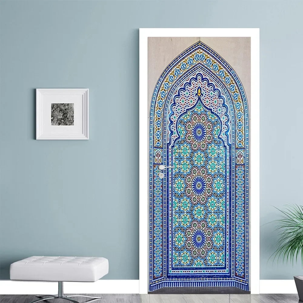 Removable Muslim Arabic Door Sticker PVC Self-adhesive Allahu Islamic ...