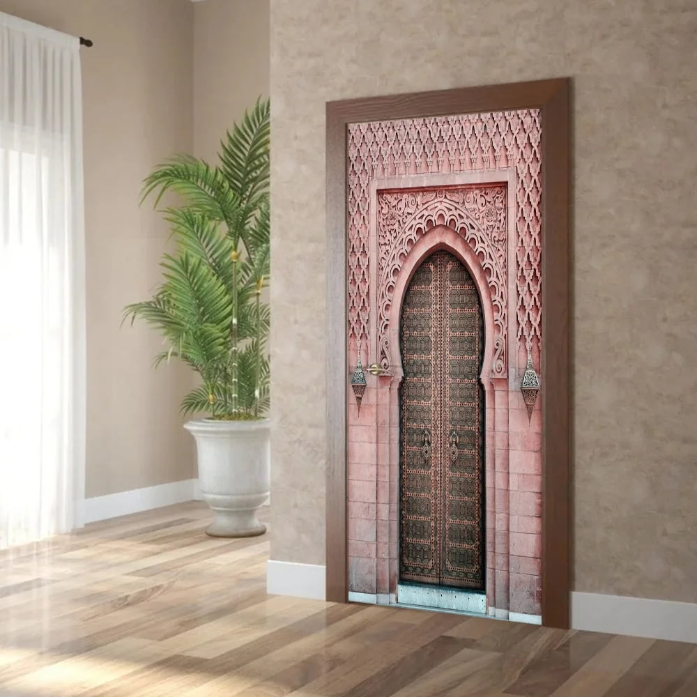Removable Muslim Arabic PVC Self-adhesive Door Sticker Allahu Islamic ...