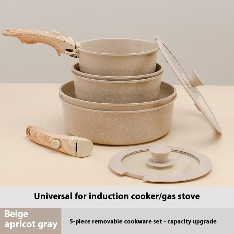 Removable Non-stick Life Smile Cookware Set Suit Medical Stone Pan Milk ...