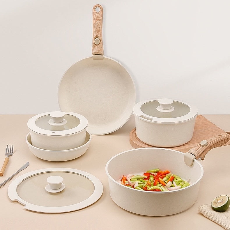 Removable Non-stick Life Smile Cookware Set Suit Medical Stone Pan Milk ...