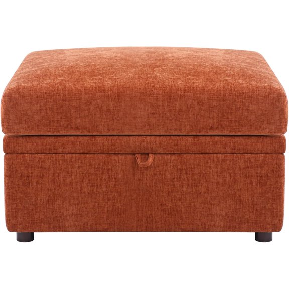Suleiman Tufted Padded Cocktail Ottoman with Shelf and Drawer - Walmart.com