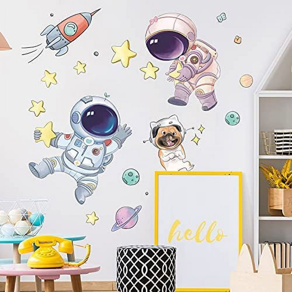 Removable PVC Universe Space Wall Stickers for Bedroom Living Room Kid ...
