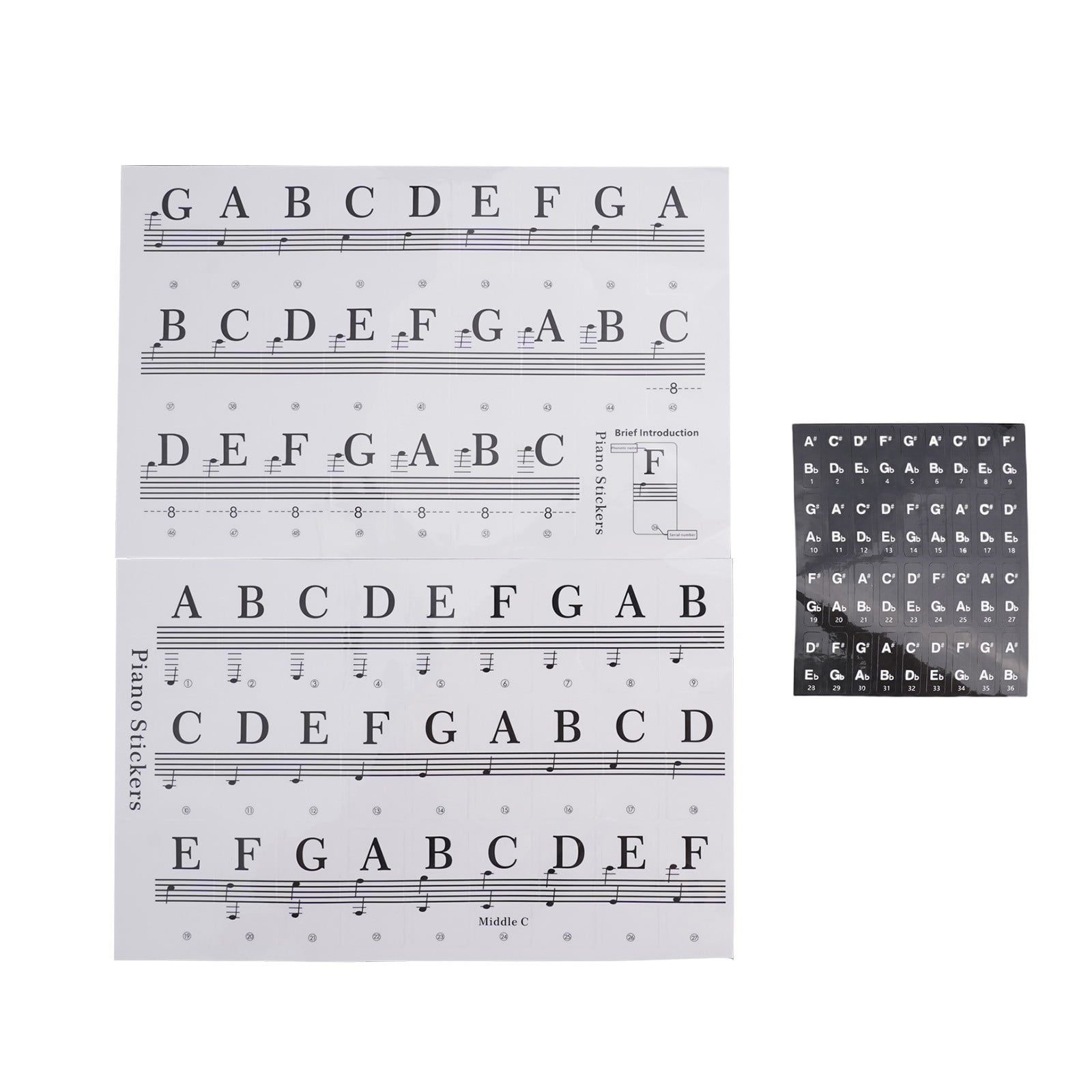 Removable Piano Keyboard Sticker Note Labels Reusable for Beginners ...