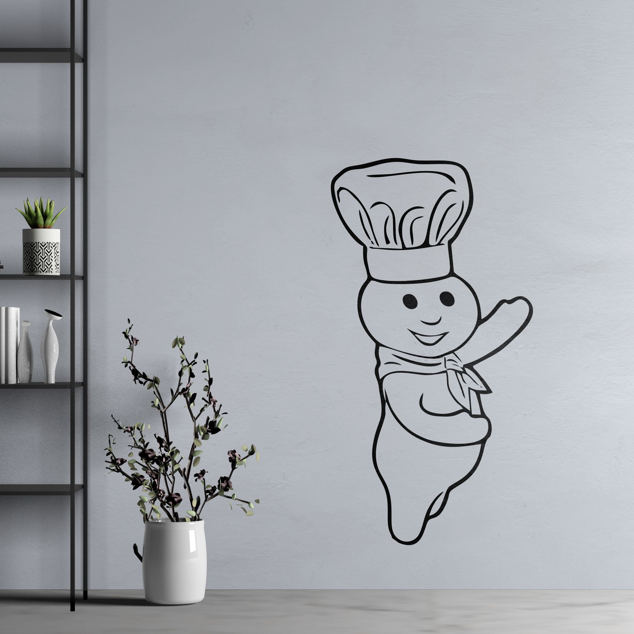 Removable Pillsbury Welcome Dougboy Logo Art Wall Decal - 20" x 25 ...