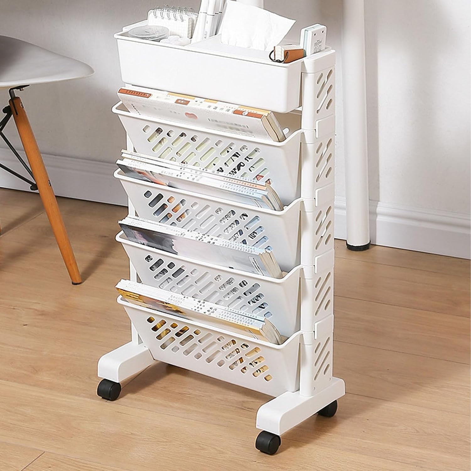 Removable Plastic Movable Bookshelf for Home Study Room Storage ...