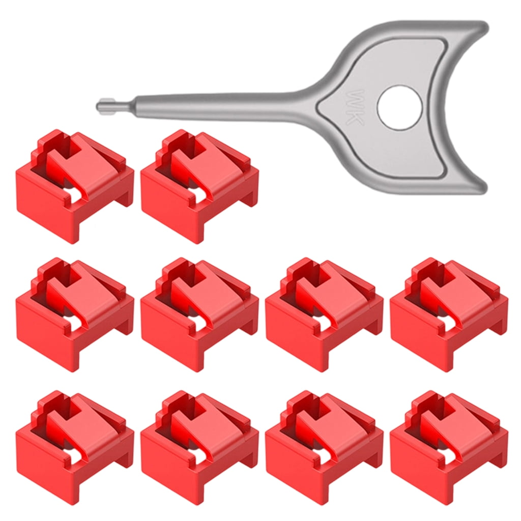 Removable RJ45 Port Lock Security Plug With Key Dust Cap For Networking ...