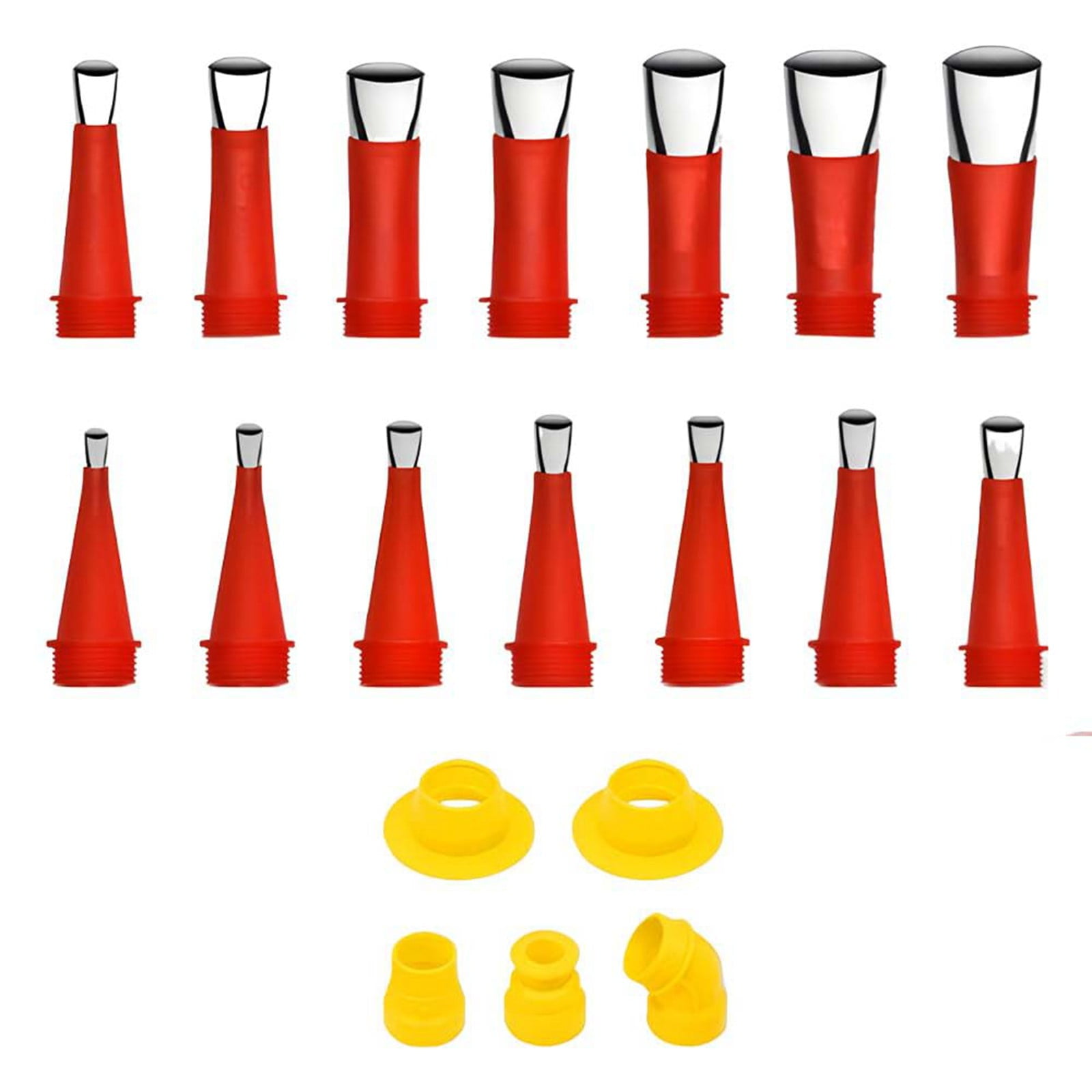 Removable Stainless Steel Caulking Nozzle 19 Piece Set for Bathroom ...
