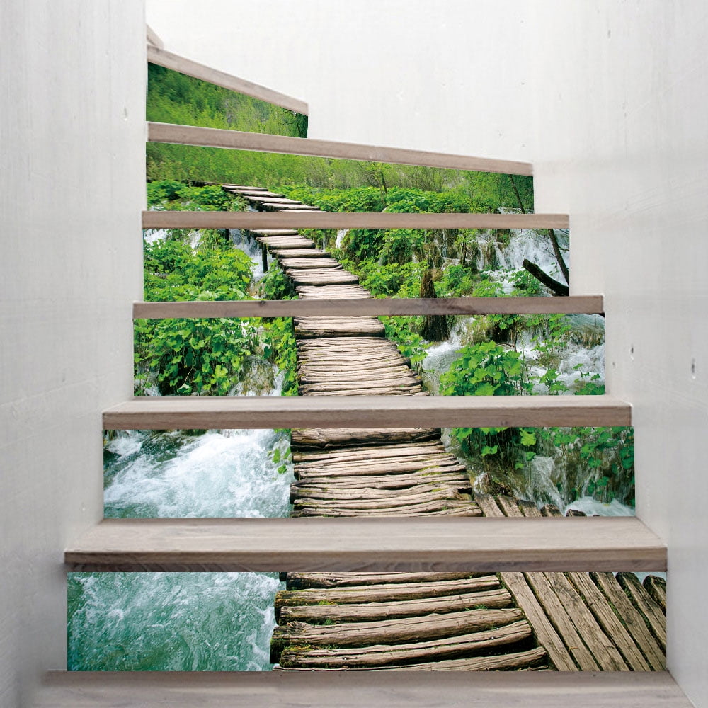 Removable Stair Sticker Natural Scenery Step Self-Adhesive Ceramic ...