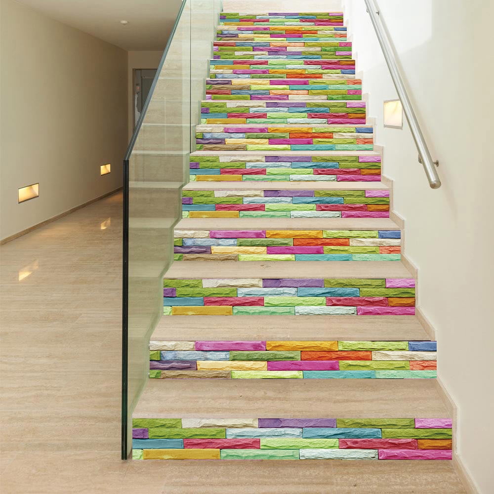Removable Stair Sticker Natural Scenery Step Self-Adhesive Ceramic ...