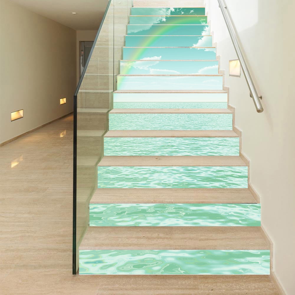Removable Stair Sticker Natural Scenery Step Self-Adhesive Ceramic ...