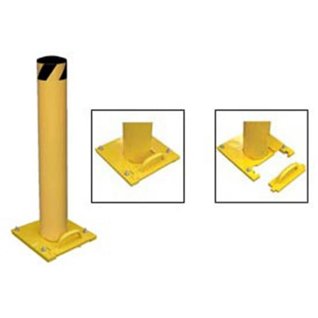 Removable Steel Bollard with Removable Plastic Cap - Yellow - 36in ...