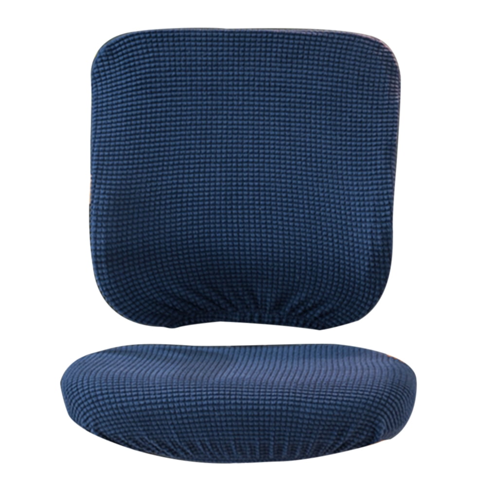 Removable Stretch Soft Slipcover Office Computer Chair Covers Dark Blue ...