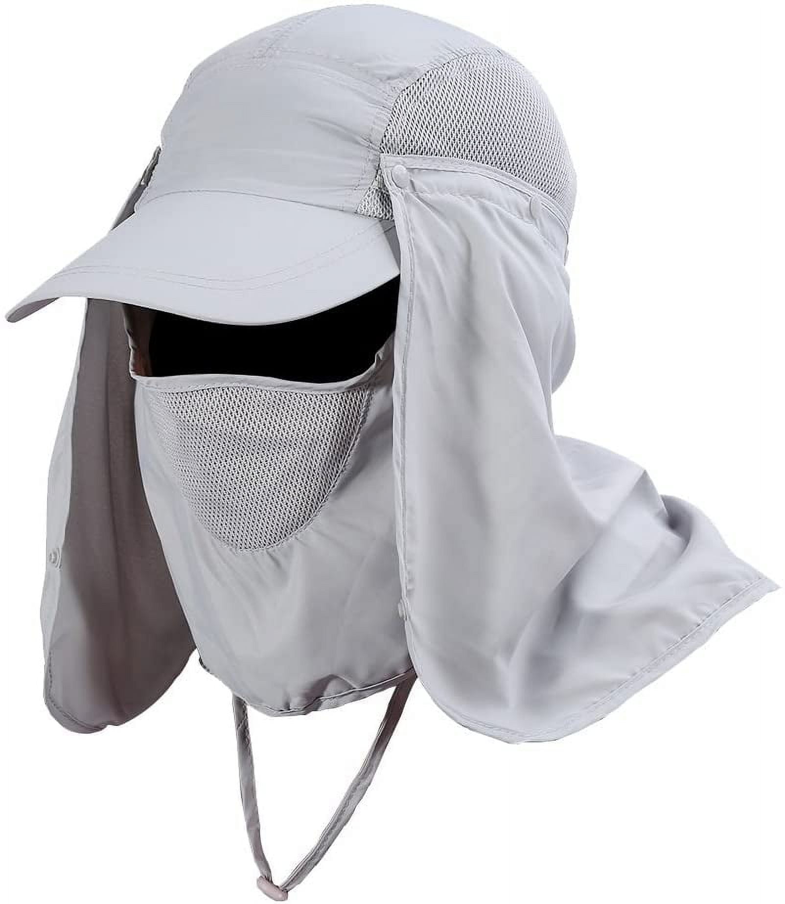 Removable Sun Visor Hat 3 in 1 Full Face Cap Anti UV Full Protection ...