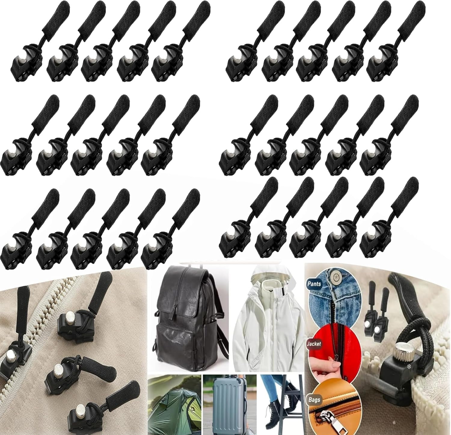 Removable Universal Zipper Repairer, Instant Zipper Fix Sliding Teeth ...