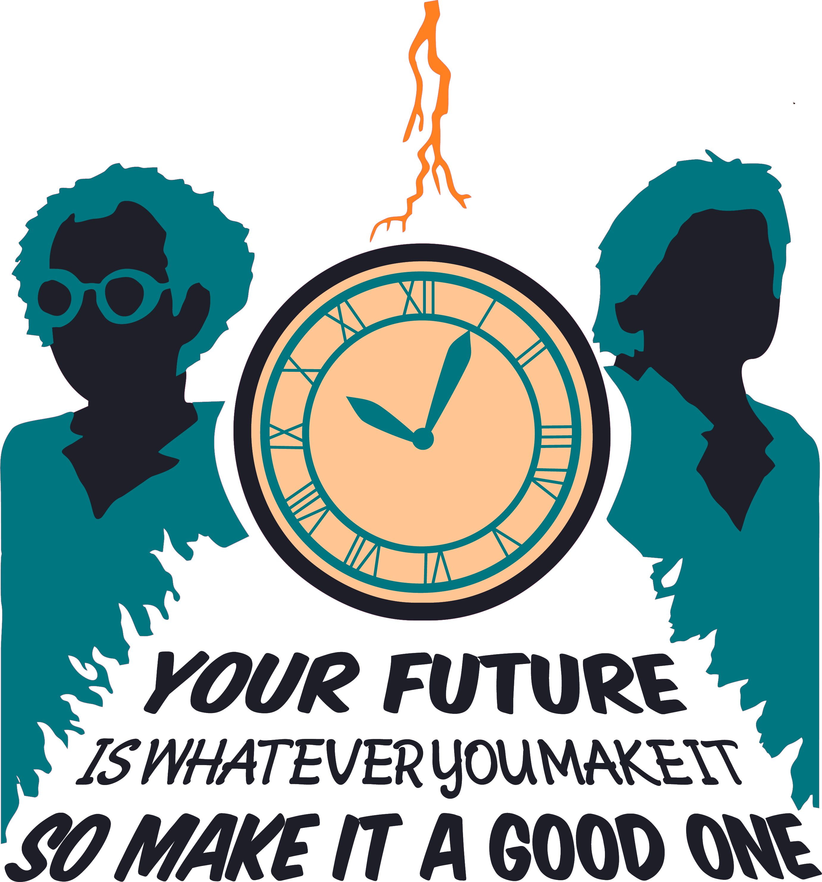 Removable Vinyl Home Kids Bedroom Art Marty Mcfly & Doctor Emmett Doc ...