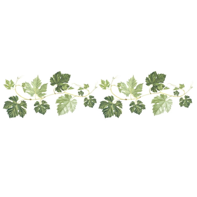 Removable Wall Stickers Green Leaf Vine PVC Decals Self-adhesive Corner ...