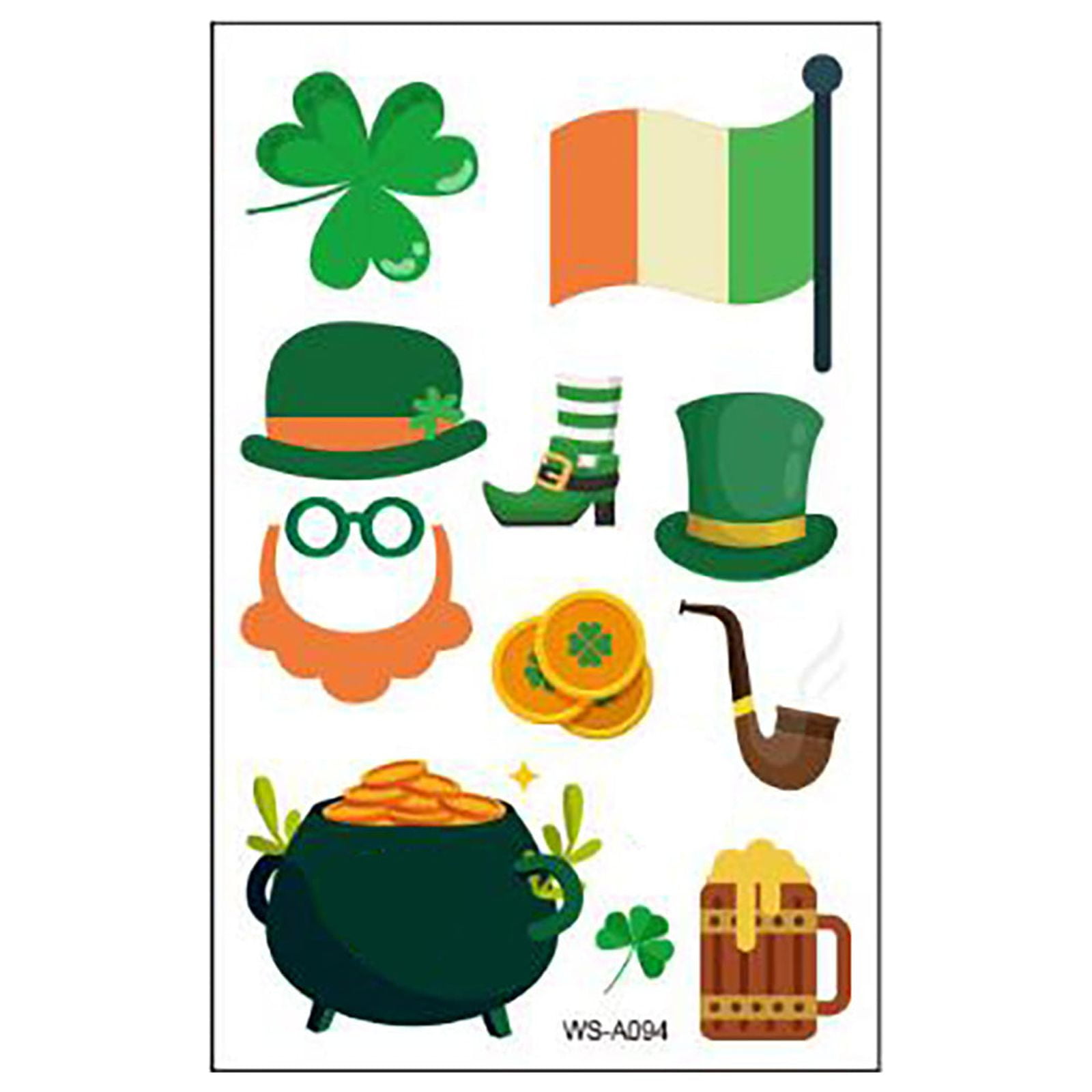 Removable Wallpaper Peel and Stick Gift Beer Clo-ver Hand St. Patrick's ...
