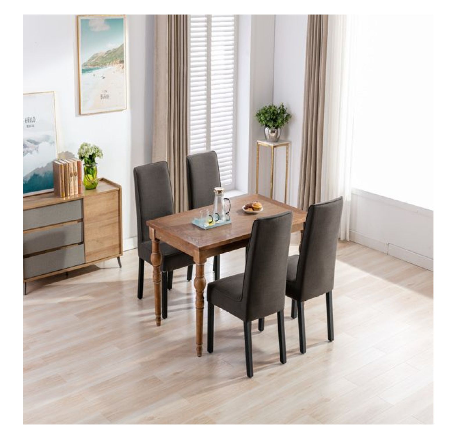 Removable Washable Cover, Foam Padded Upholstery, Solid Wood Legs ...