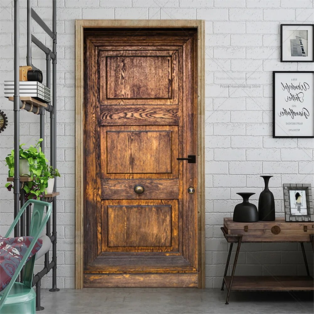 Removable Waterproof Self-adhesive Complete Set of Door Stickers House ...