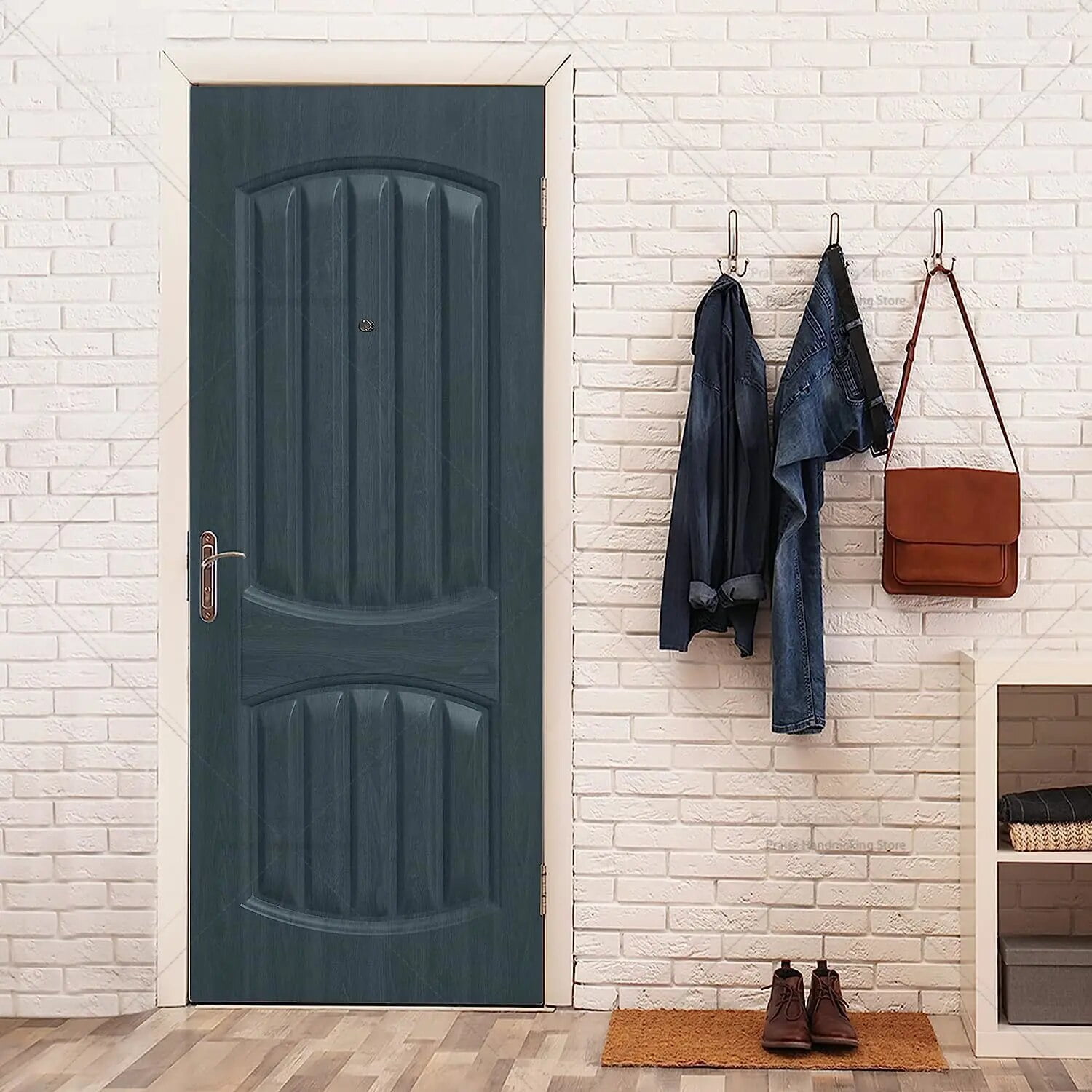 Removable Waterproof Self-adhesive Complete Set of Door Stickers House ...