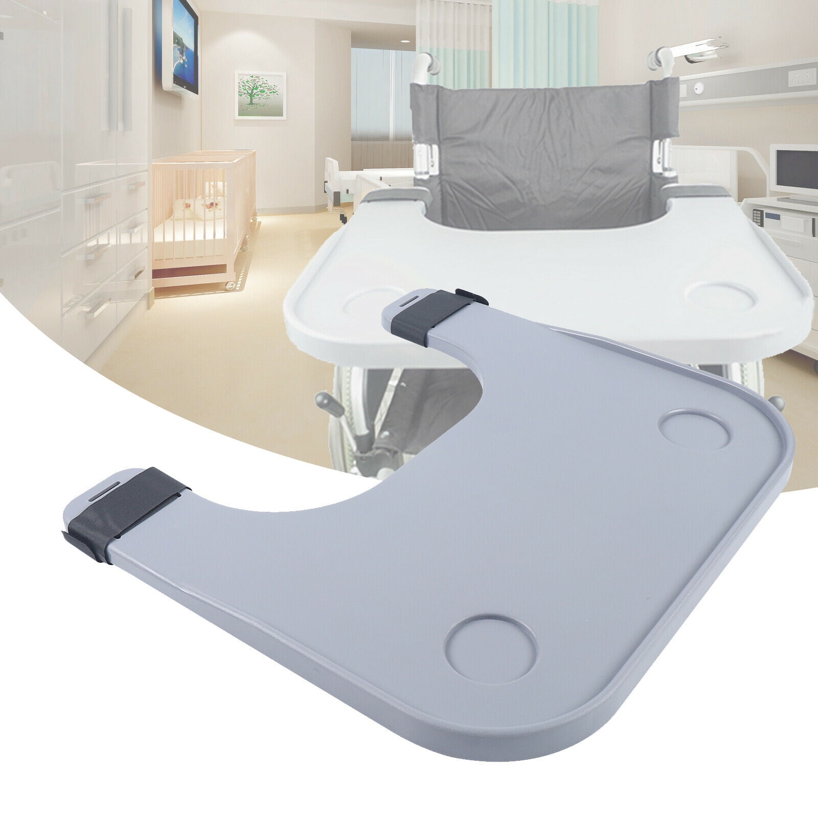 Removable Wheelchair Tray Table Dining Table Board with 2 Cup Holder ...