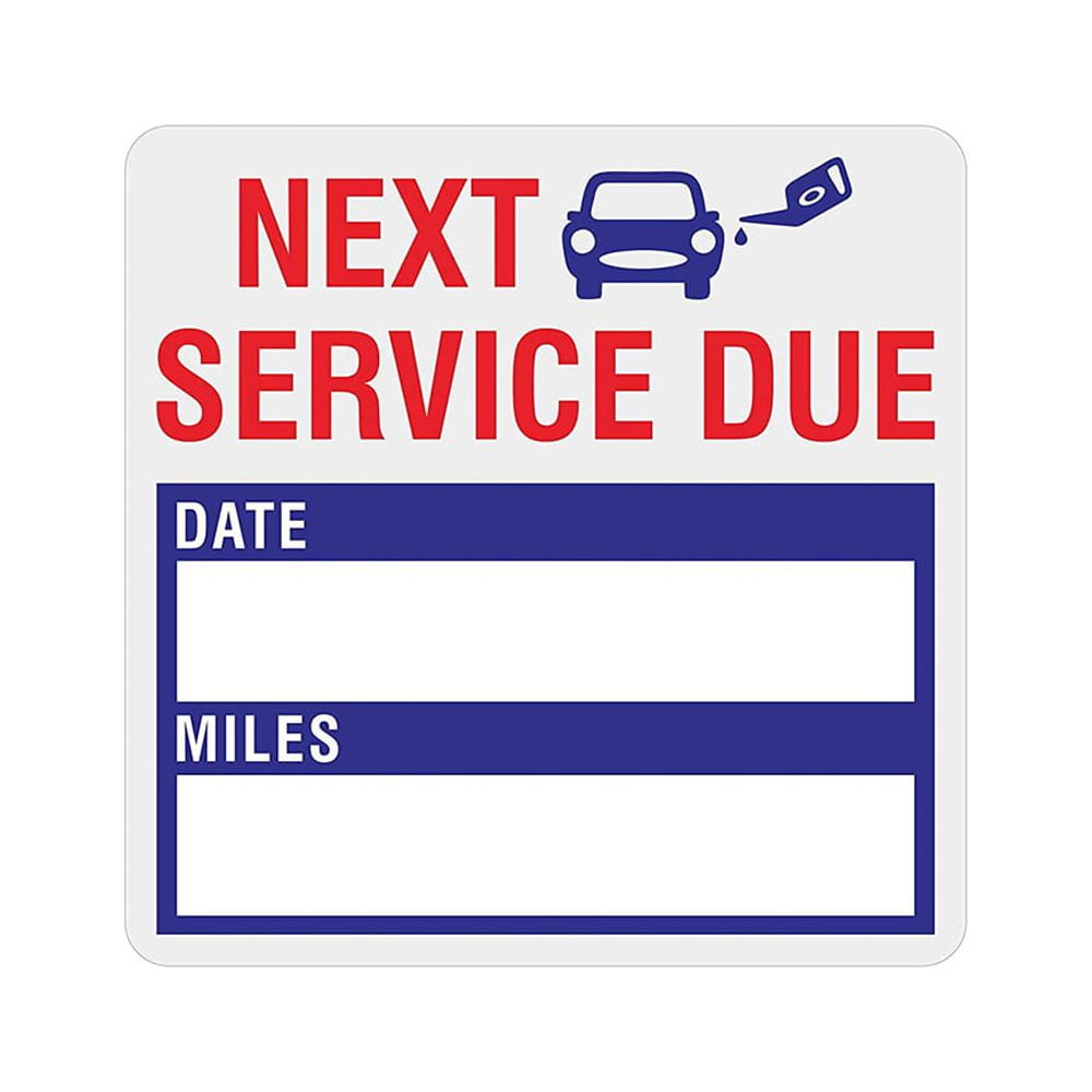 Removable waterproof sticker for car maintenance service expiration ...
